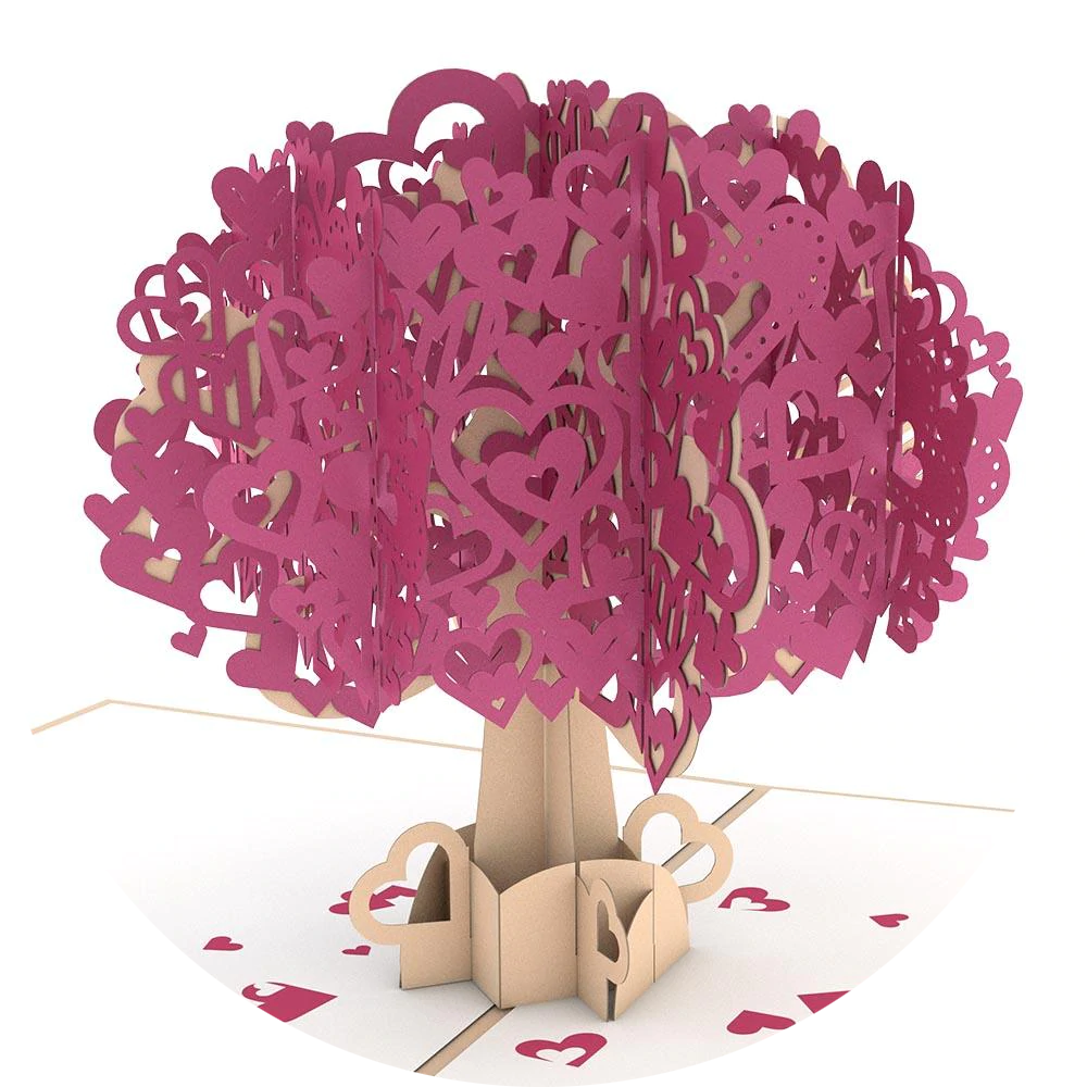 Heart Tree Popup Card – eflowerwholesale